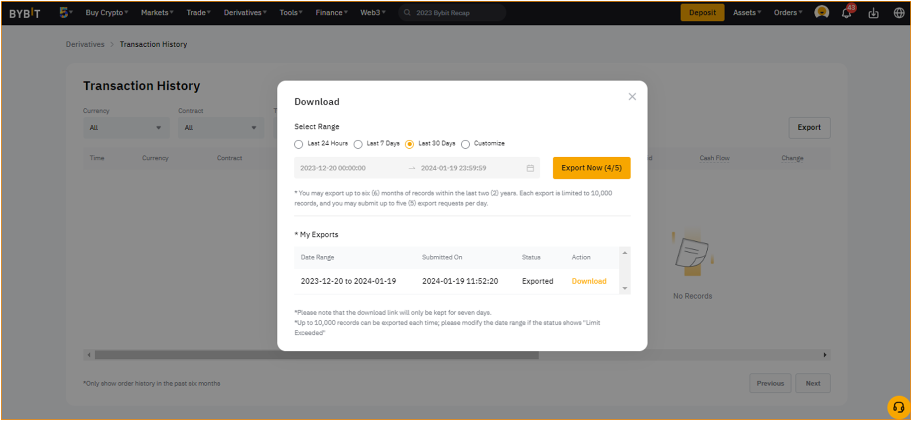 How to Export Bybit Transaction History? – Catax